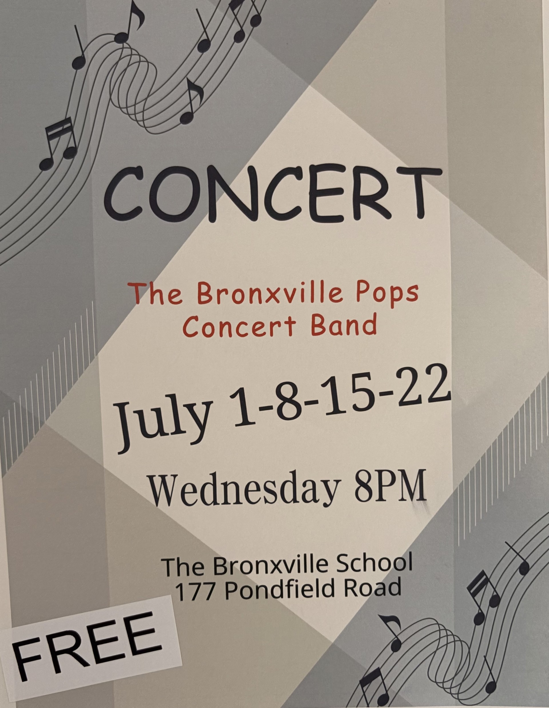 The Bronxville Pops Concert Band -July Concerts | Yonkers Times