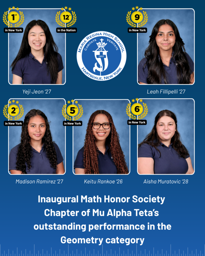 MARIA REGINA HS's NEW MATH HONOR SOCIETY CHAPTER TRIUMPHS AT MATH ...
