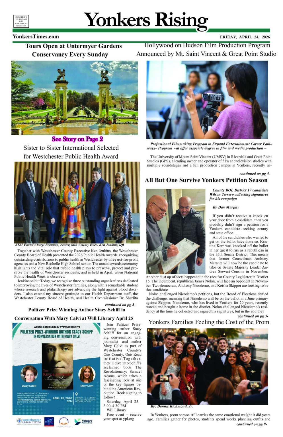 Yonkers Rising April 24, 2026 PDF | Yonkers Times