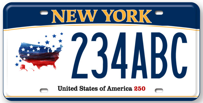 NYS DMV Unveils New License Plate for USA 250 | Yonkers Times